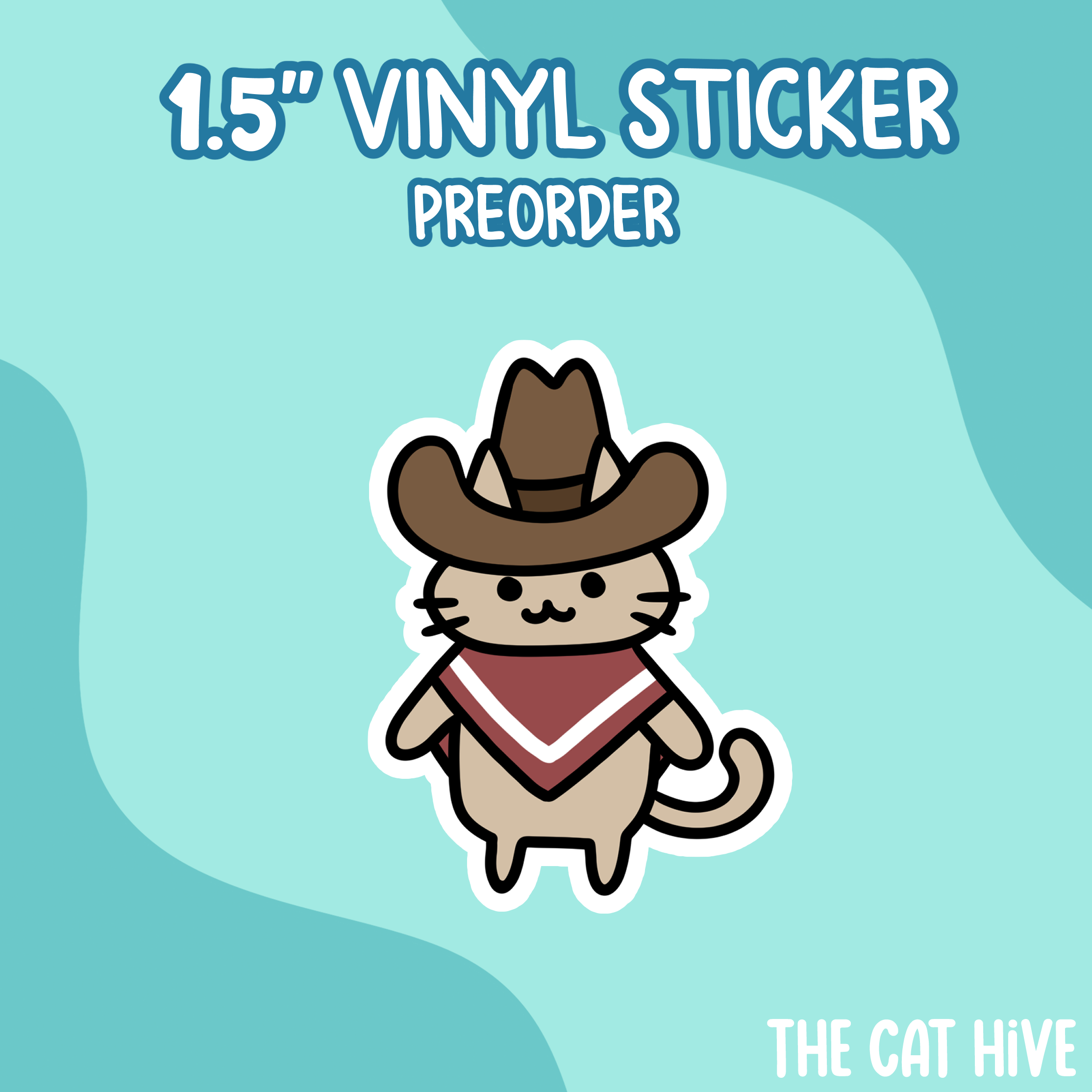 PREORDER - Li'l Poncho Vinyl Sticker – The Cat Hive
