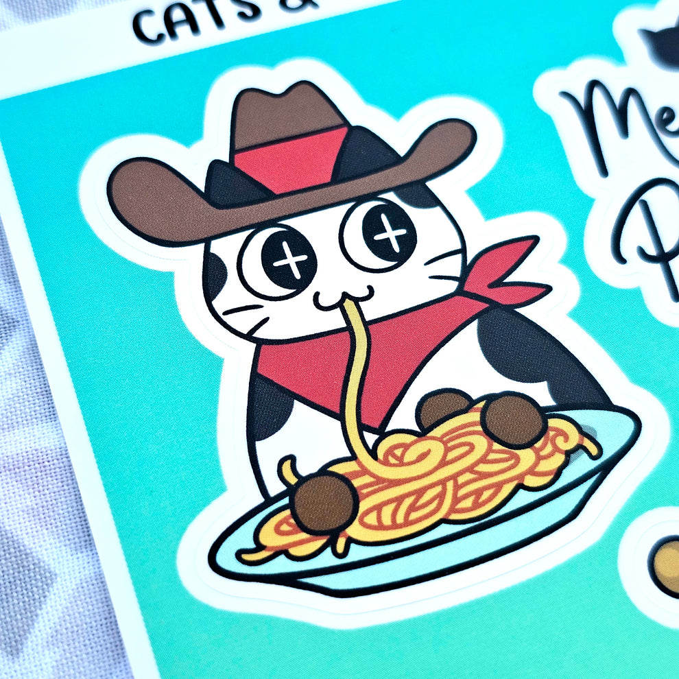 "Meowdy!" Sticker Sheet – The Cat Hive